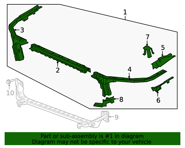 2016-2022 Chevrolet Malibu Radiator Support Tie Bar 84020973 | GMPartsNow
