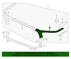 2016-2018 Chevrolet Malibu Driver Side Front End Upper Tie Bar 84020975 ...