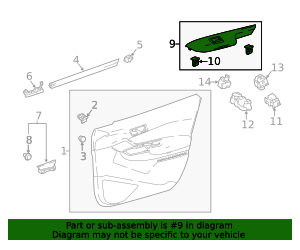 2019-2021 Toyota C-HR Switch Panel 74232-10120 | OEM Parts Online