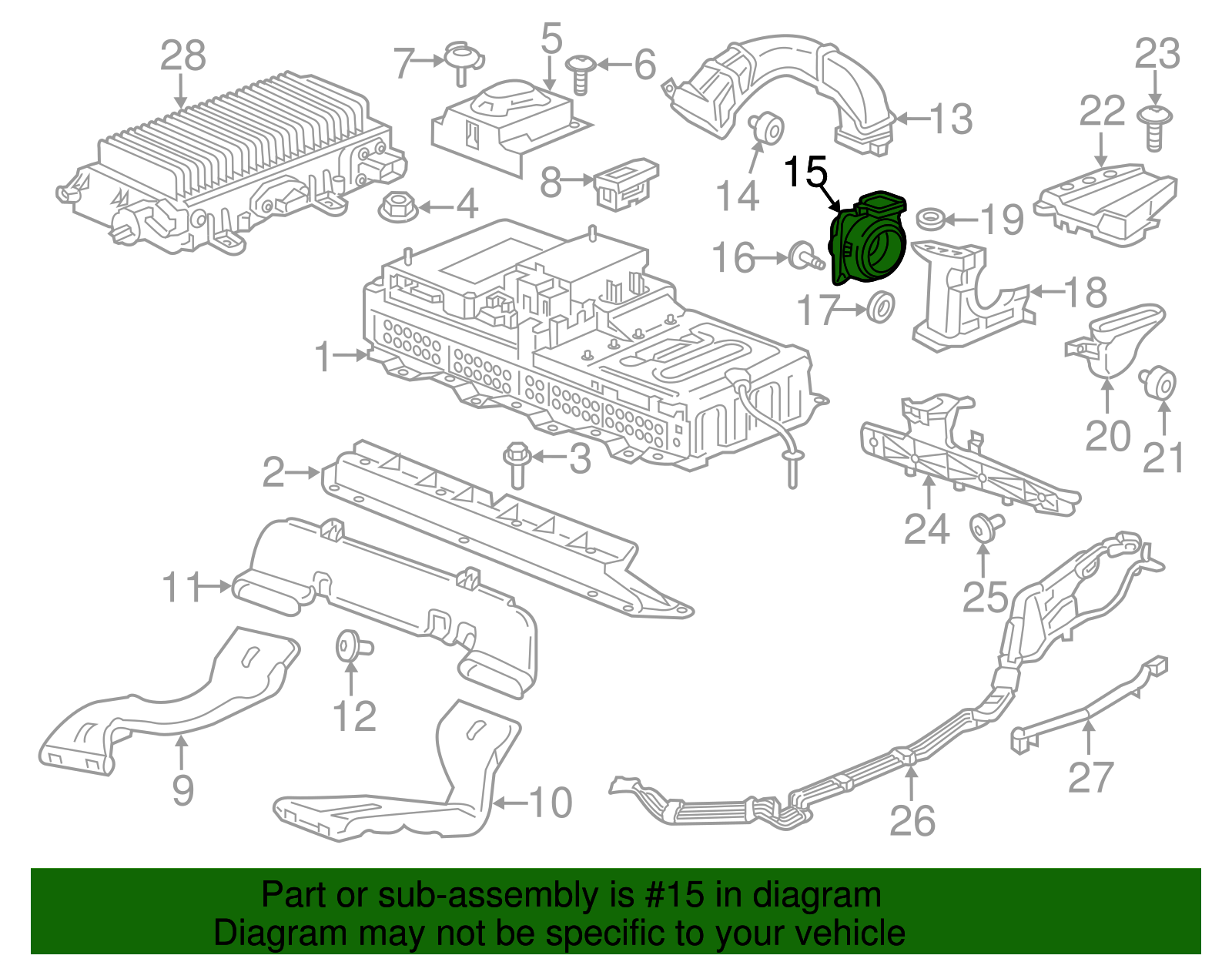 2011-2019 GM Drive Motor Control Cooling Fan 13521273 | TascaParts.com