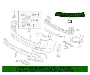2018-2020 Volvo XC60 Bumper Impact Absorber 31407983 | TascaParts.com