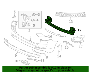2018-2020 Volvo XC60 Impact Bar 32133467 | TascaParts.com