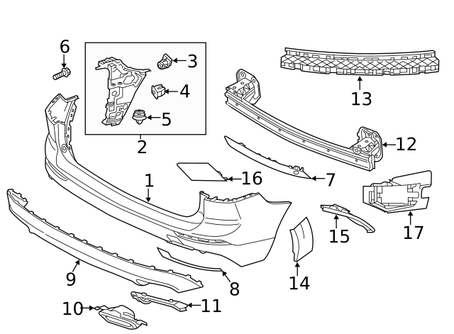 2018-2020 Volvo XC60 Bumper Impact Absorber 31407983 | TascaParts.com