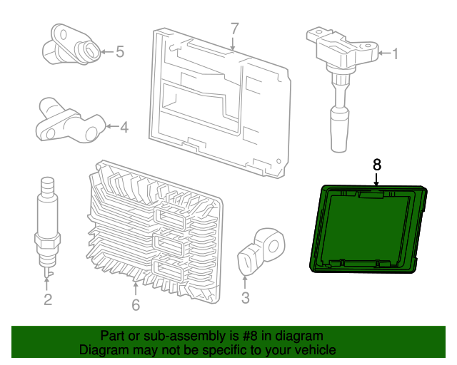 2015-2019 Cadillac Engine Control Module Adapter 84142954 ...