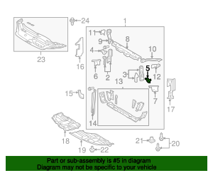 52142-07010 - Gusset Upper Bracket - 2005-2010 Toyota Avalon | Sparks Parts