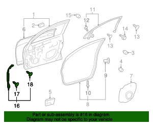 2006-2009 Lexus Front Weather-Strip 67865-30040 | OEM Parts Online