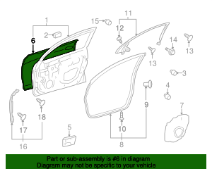 67111-30500 - Door Outer Panel 2006-2011 Lexus | AutoNationParts.com