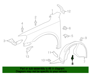 2008-2022 Volkswagen Radiator Support Splash Shield Bolt N-909-747-01 ...