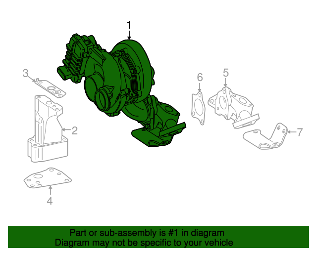 642-090-15-86-80 - Turbocharger 2012-2017 Mercedes-Benz ...