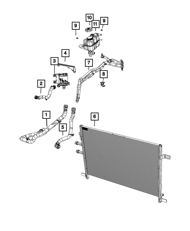 2018-2021 Mopar Coolant Hose 68304630AB | My Mopar Parts