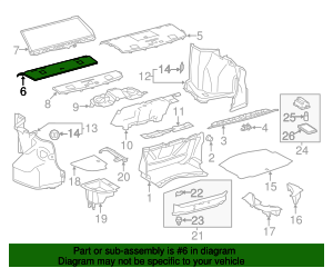 64330-30F63-C1 - Package Tray Trim 2013-2018 Lexus | AutoNationParts.com