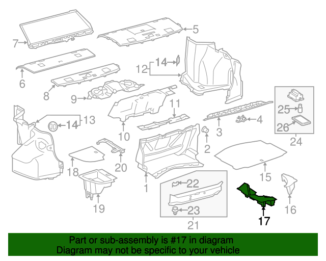 2013-2020 Lexus Tray 64779-30070 | OEM Parts Online