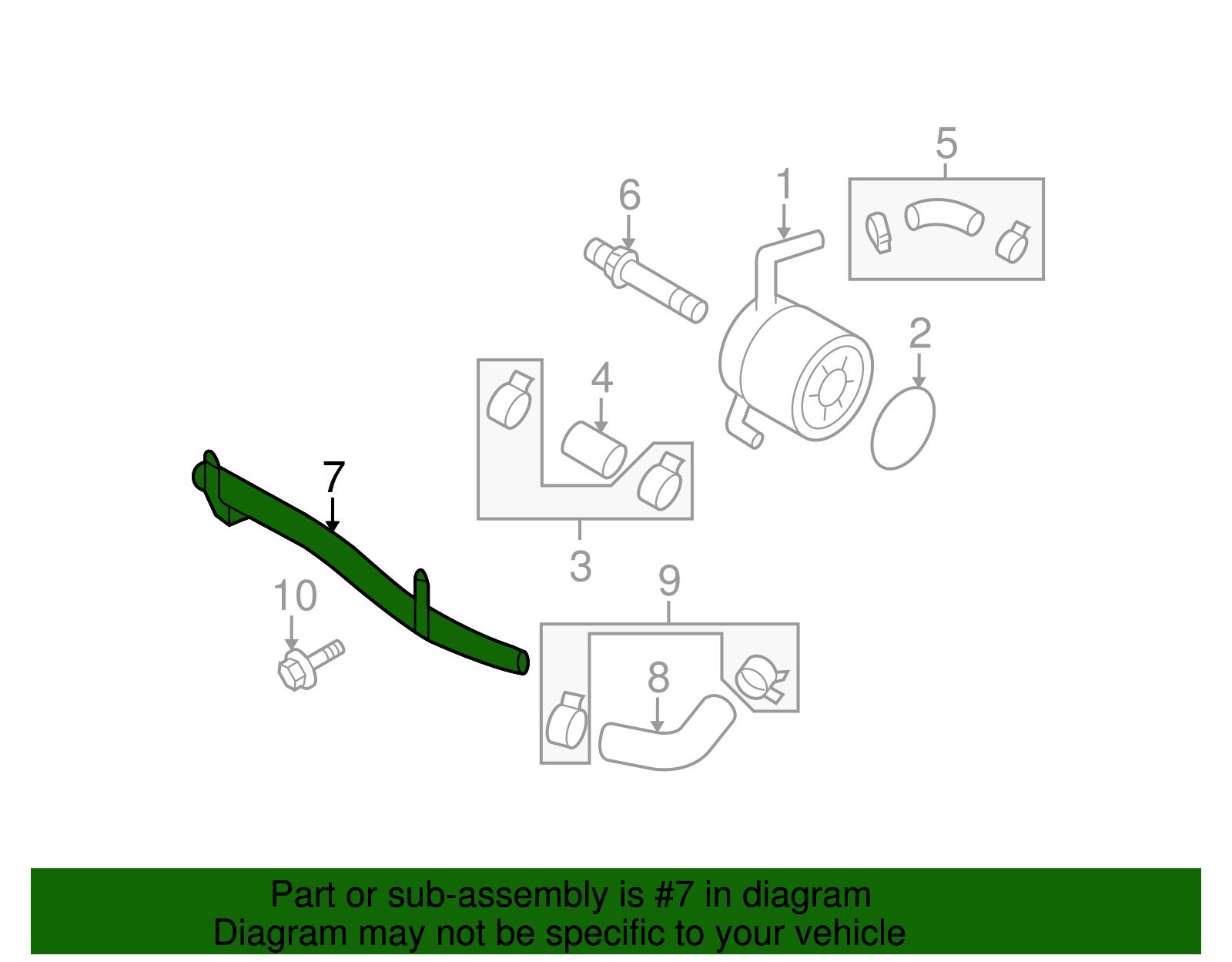 2008-2014 Subaru Tribeca Cooler Pipe 21328AA160 | Subaru Parts Store