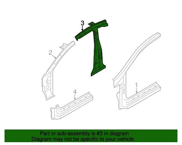 2013-2014 Hyundai Elantra Coupe Inner Lock Pillar 71402-3X200 | OEM ...