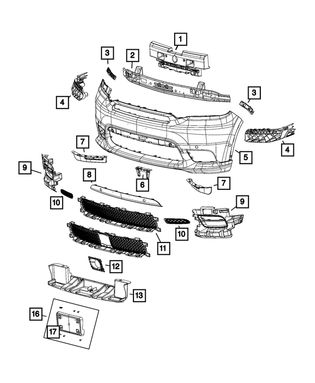 68227825AA - Fascia Bracket, Left - 2014-2020 Dodge Durango | Mopar America