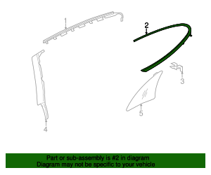 2010-2016 Porsche Panamera Belt Molding 970-537-155-04-A78 | Sunset ...