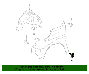 0059900412 - Fender Lower Bolt 2008-2016 Smart Fortwo | Mercedes-Benz ...