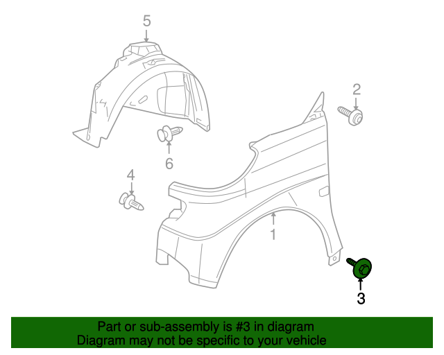 0059900412 - Fender Lower Bolt 2008-2016 Smart Fortwo | Mercedes-Benz ...