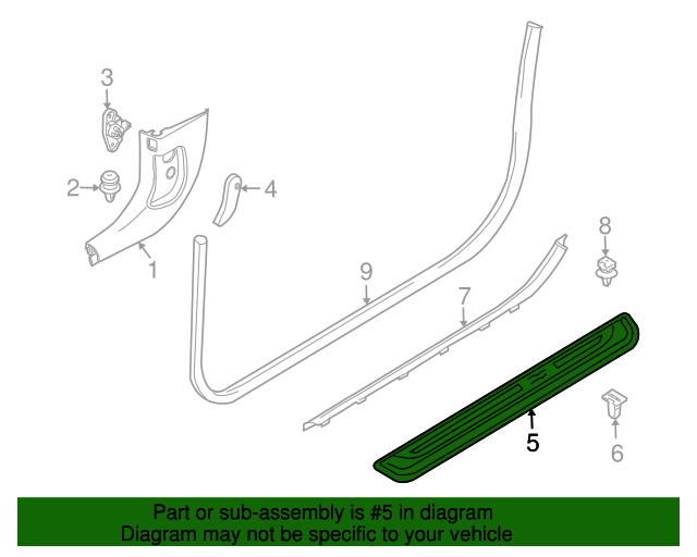 51477219894 - 2012-2018 BMW Sill Cover (51-47-7-219-894) | BMW of South ...
