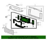 2015-2020 GMC Headlamp and Grille Mount Panel 23266741 GM ...