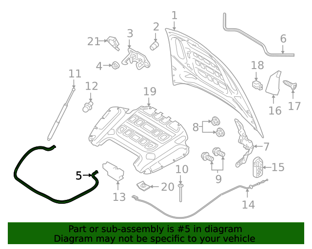 2017-2023 Porsche Panamera Seal To Hood 971-823-727-A | Gaudin Porsche ...