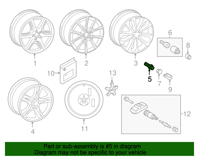 8R0-601-295 - Wheel Bolt 2009-2023 Audi | Audi OEM Parts