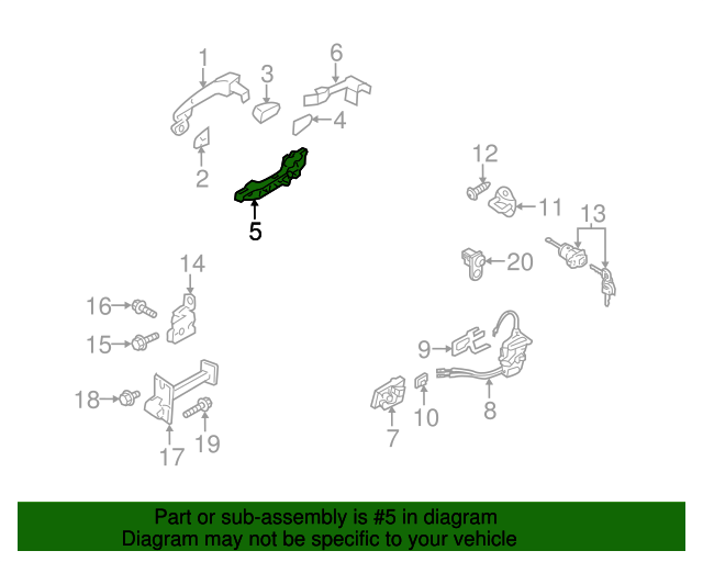 2011-2015 Hyundai Sonata Exterior Door Handle Base 82655-3S200 ...