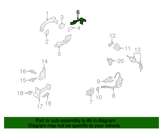 2011-2015 Hyundai Sonata Handle Base Bracket 82485-3S000 | OEM Parts Online