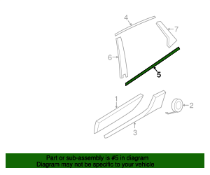 2015-2024 Porsche Macan Door Belt Molding 95B-839-475-D-041 ...