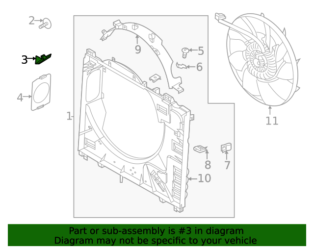 Genuine Engine Cooling Fan Shroud Cap for 2019-2023 Land Rover | Land ...