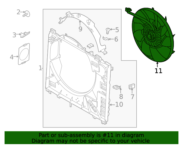 LR112861 - Fan & Motor 2010-2024 Land Rover | Land Leaping Genuine ...