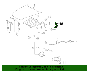2007-2017 Lexus Hood Hinge 53420-50080 | AutoNationParts.com