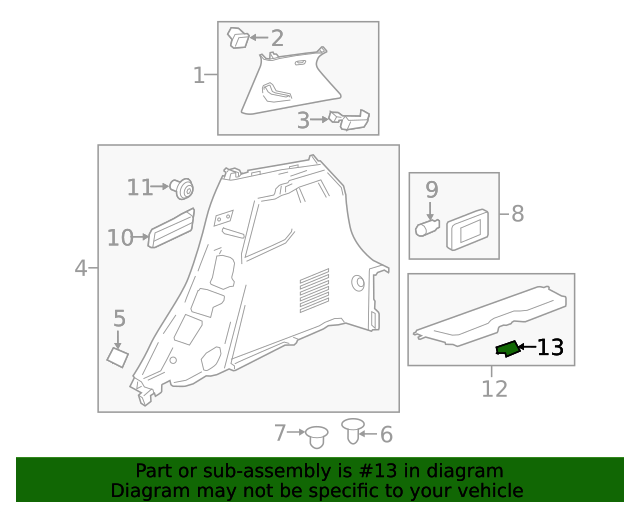 95424933 GM Jet Black Luggage Shade Bumper | GM Parts Store
