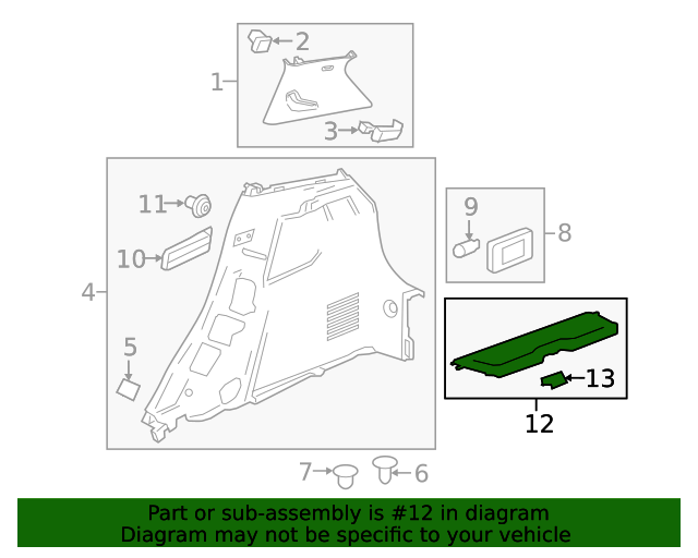 2016-2022 Chevrolet Spark Jet Black Luggage Shade 95416295 GM ...
