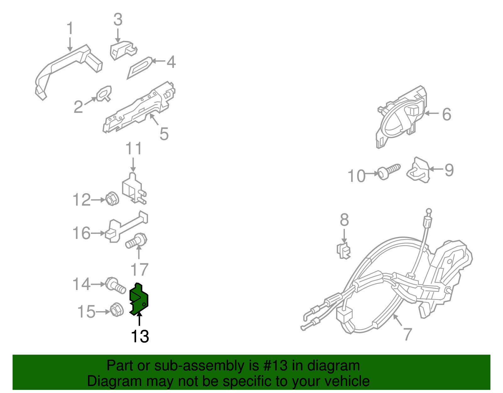 2014-2019 Nissan Versa Note Lower Hinge 82420-3VA0A | Ziegler Nissan of ...