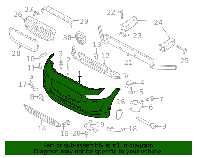 2019-2020 Jaguar I-Pace Bumper Cover T4K5982LML | OEM Parts Online