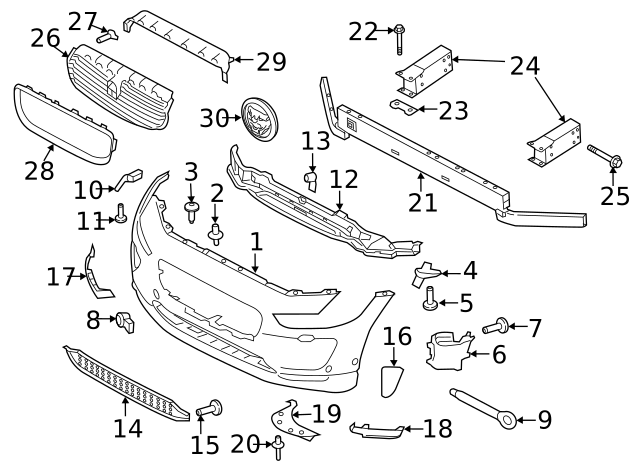 2019-2020 Jaguar I-Pace Bumper Cover T4K5982LML | OEM Parts Online