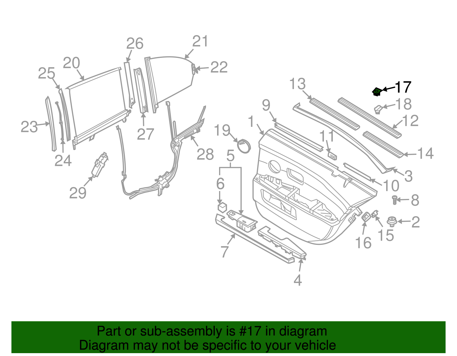 51417075574 - 2002-2008 BMW Lock Knob Guide (51-41-7-075-574) | BMW of ...
