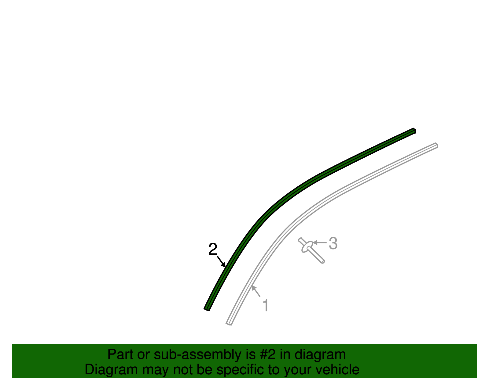 2012-2018 Audi Roof Molding Seal 4G8-854-543-A | Audi OEM Parts Guy
