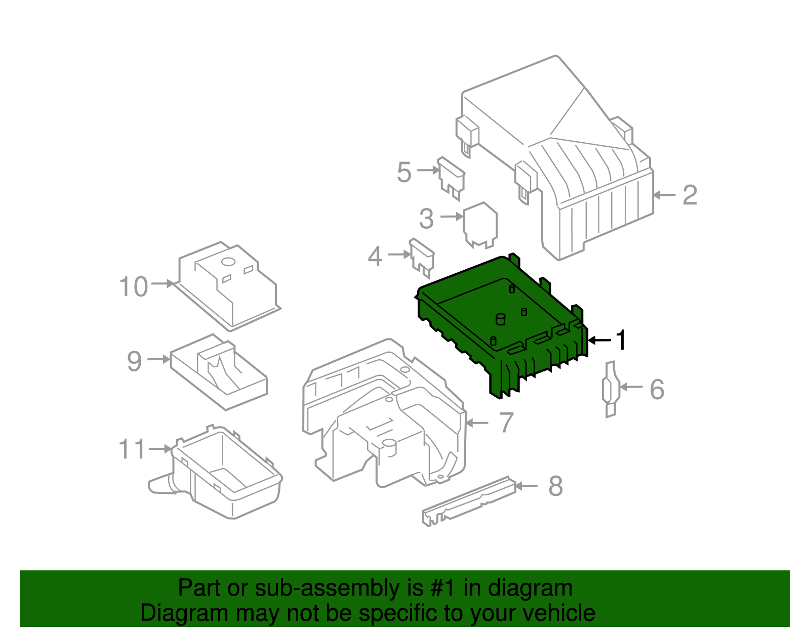 2010-2013 Audi Relay & Fuse Plt 1K0-937-125-D | Audi OEM Parts Guy