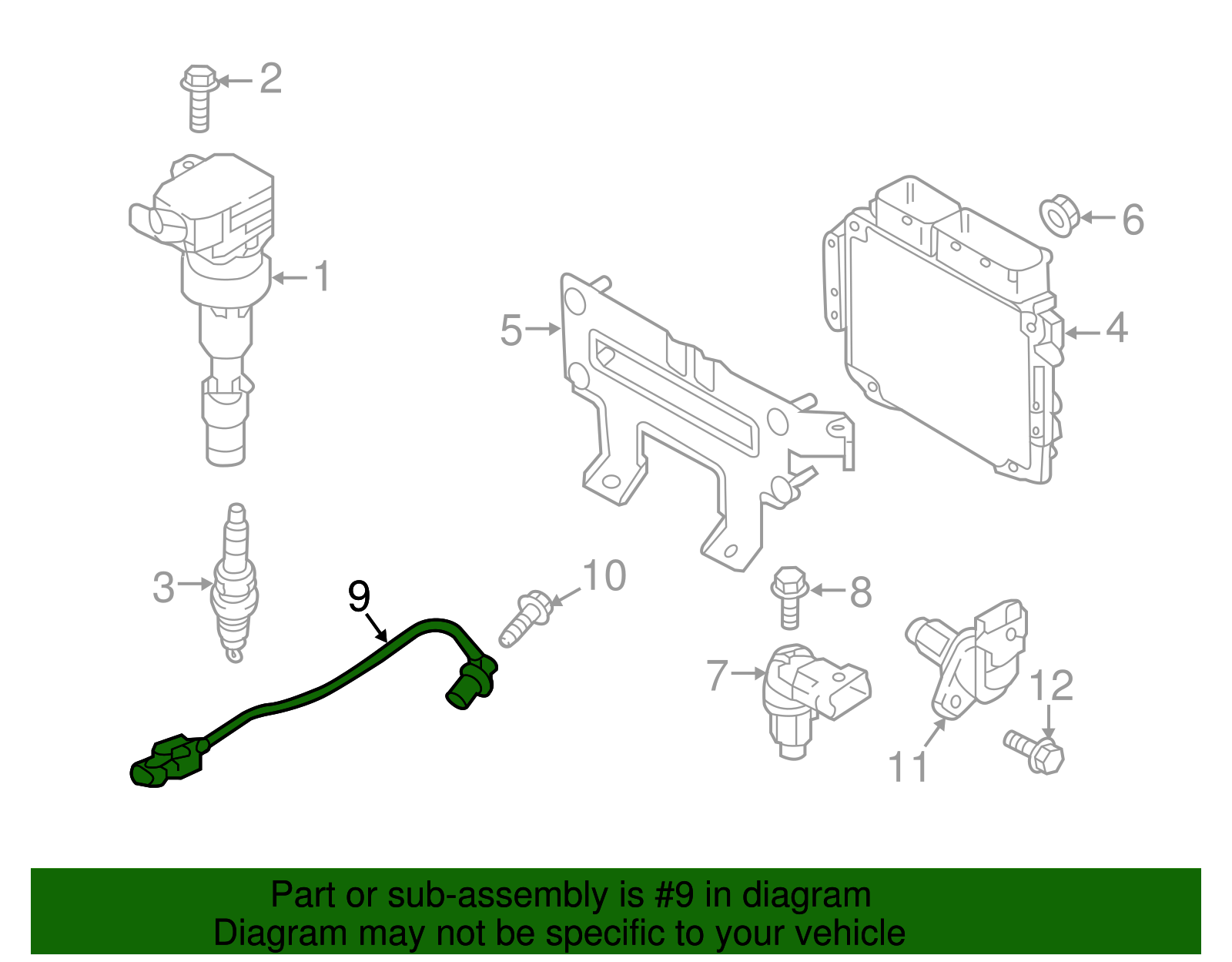 39180-03AA0 - 2017-2020 Hyundai Elantra - Crankshaft Position Sensor ...