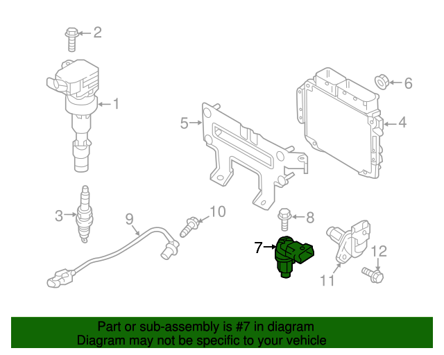 2017-2020 Hyundai Elantra Knock Sensor 39250-03AA0 | OEM Parts Online