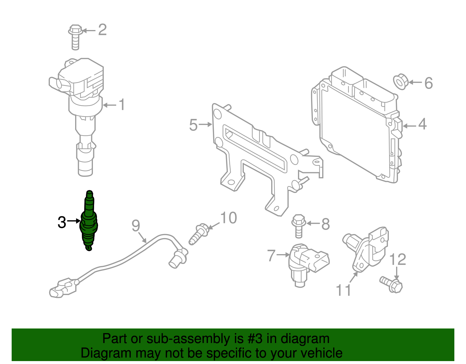 2017-2020 Hyundai Elantra Spark Plug 18868-08115 | OEM Parts Online