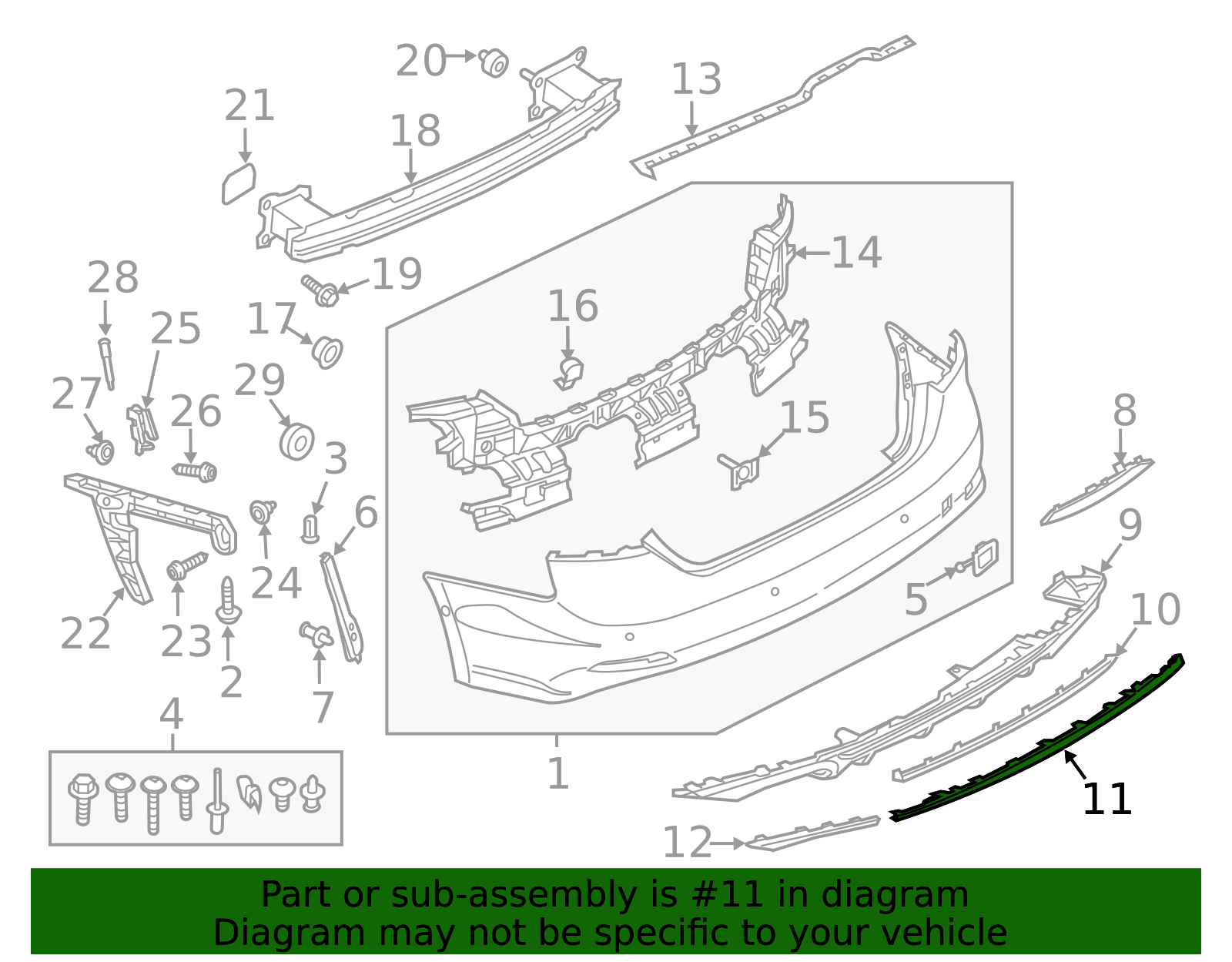 2018-2019 Audi Center Molding 8W6-853-551-3Q7 | Audi USA Parts
