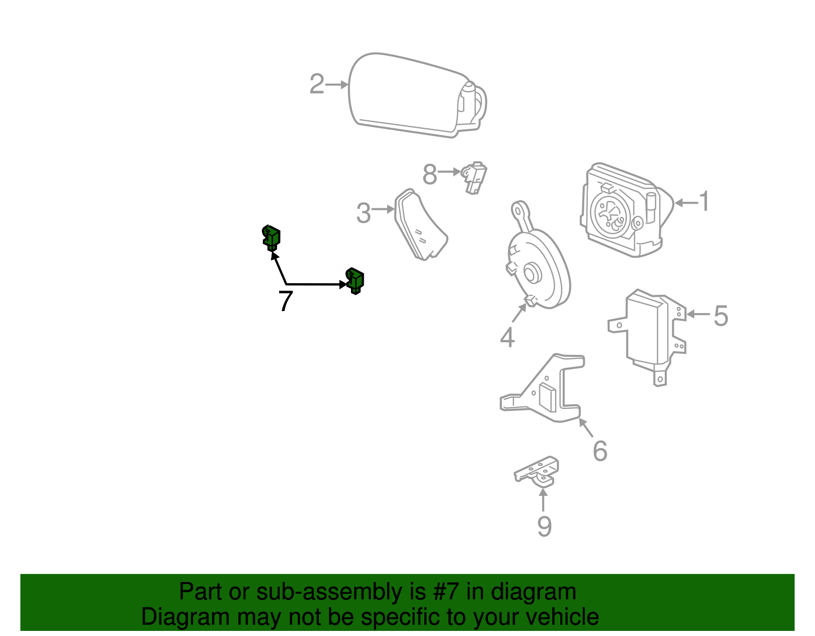 7L5Z-14B004-A - Impact Sensor 2007-2009 Ford Ranger | Big 3 Auto Parts