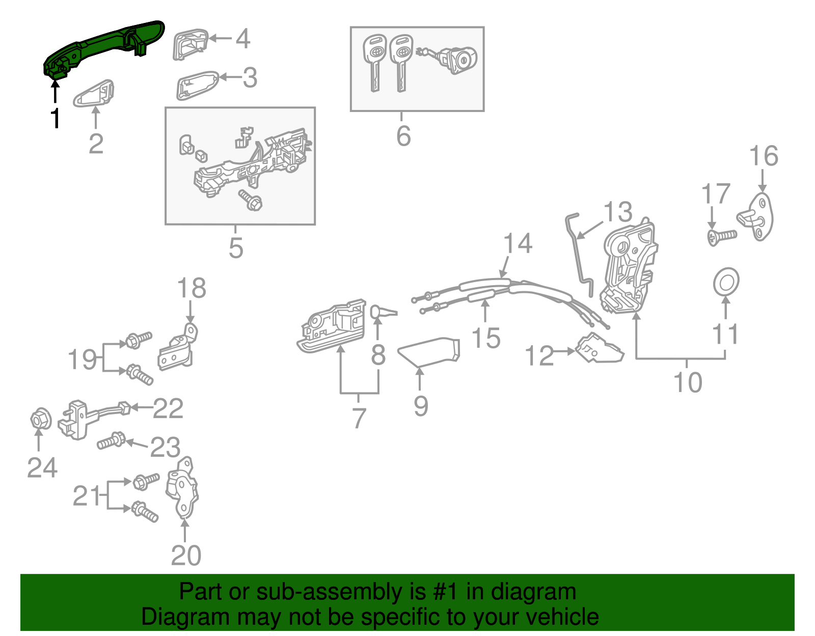 69210-06100-A1 - Handle, Outside 2018-2024 Toyota | Longo Toyota Parts