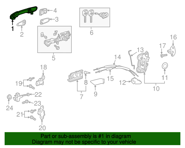 69211-06120-C0 - Handle, Outside - 2018-2024 Toyota Camry | OEM Genuine ...