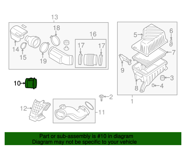 28164-3F100 - Mass Air Flow Sensor 2009 Kia Borrego | Kia.Parts Store