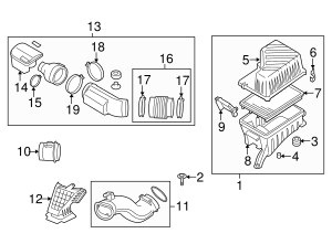 28164-3F100 - Mass Air Flow Sensor 2009 Kia Borrego | Kia.Parts Store