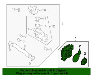 Genuine Water Pump for 2003-2011 Saab | Part# 12630084 | Over 30% Off ...